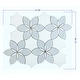 Water Jet - Marble Daisy Flower Pattern Mosaic Wall & Floor Tile - 1 ...