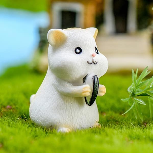 Cute Hamster Mouse Resin Model Statue Miniatures Figurine Home ...
