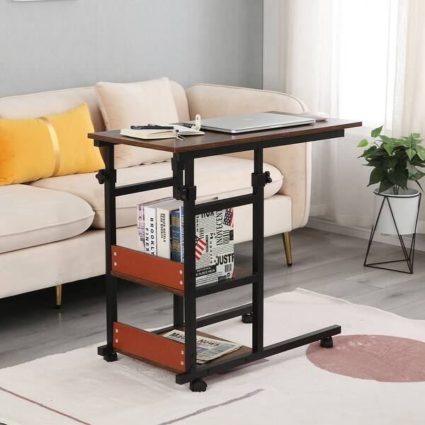 Merax Adjustable Height Writing Desk Workstation Laptop Table with ...