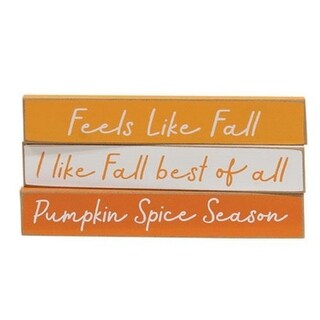 I Like Fall Mini Stick 3 Assorted - 6" x 0.5" x 1" - Bed Bath & Beyond ...