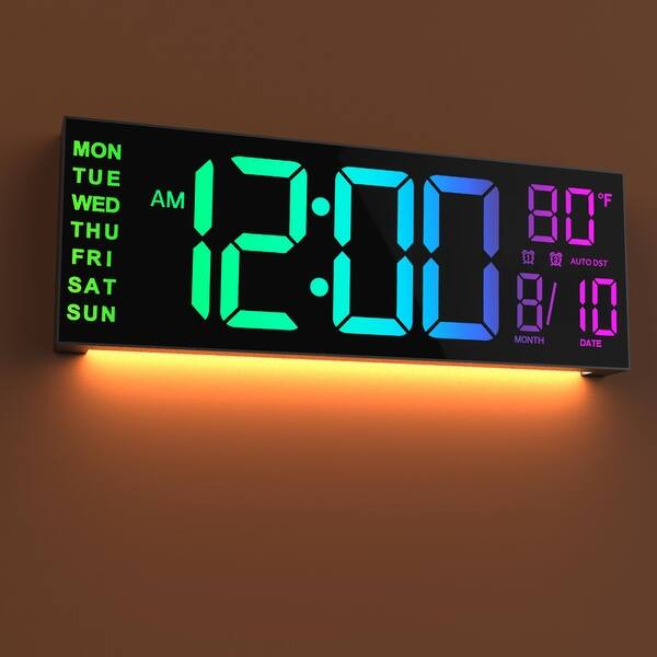 digital clock display on screen