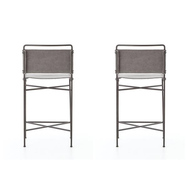 Wharton Counter Stool (Grey, Set of 2) - Bed Bath & Beyond - 33543765