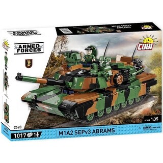 COBI Armed Forces M1A2 SEPv3 Abrams Military Construction Kit, 1017 ...