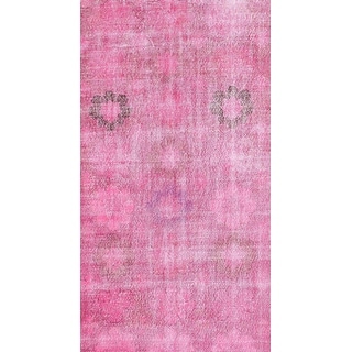 Ahgly Company Machine Washable Contemporary Neon Hot Pink Area Rugs ...