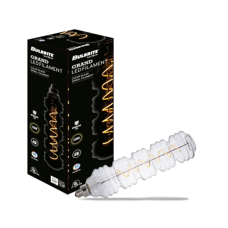 Bulbrite 4 Watt Grand Filaments Medium Dimmable (E26) LED Bulb - 200 ...