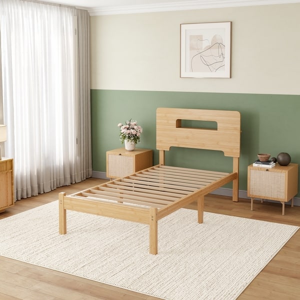 single bamboo headboard