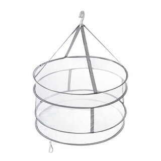 Folded Mesh Clothes Hanging Dryer, Double Tier Sweater Drying Rack ...