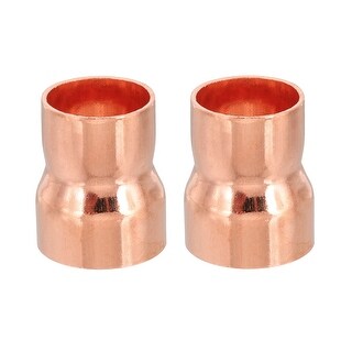 Copper Reducers, 99.9% Pure Copper Reducing Coupling Pressure Fitting Pipe Tube Connector ...
