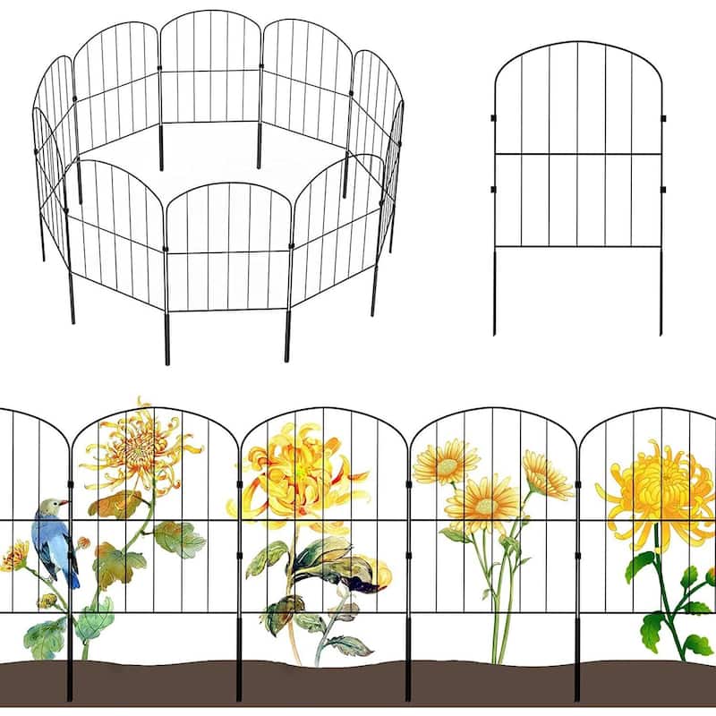 Rustproof Metal Wire Panel Garden Fence - Overstock - 36723515