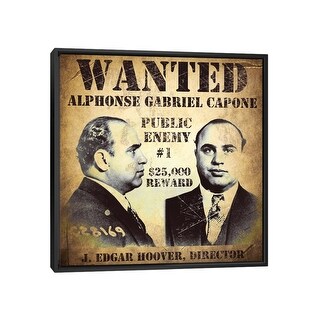 iCanvas "Al Capone Wanted Poster" by Vintage Apple Collection Framed ...