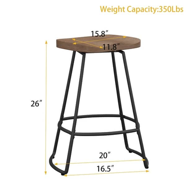 Bar stools set of 2 Counter Height Chairs Bar Stools 26 Inches - Bed ...