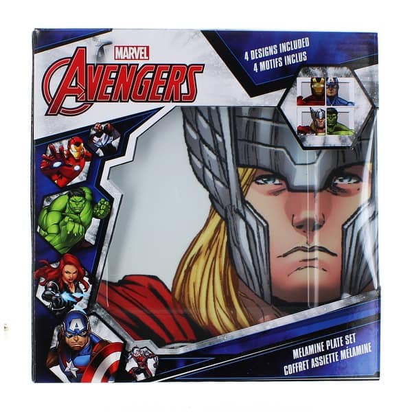 Marvel Avengers Melamine Plate Set, 4 Pieces - Multi - Bed Bath ...