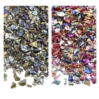 2 Colors Crushed Glass Chips 1-4mm Irregular Color 28g Colorful Color ...