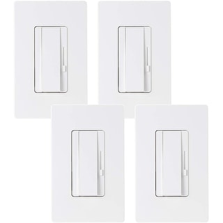 4-Pack 3-Way Single Pole Dimmer Switch, Wall Plate Included, UL Listed ...