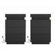 Nightstand Set of 2 with Charging Station & LED Lights, Fluted Wave ...