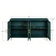 Navy Blue TV Stand Television Cabinet wirh Glass Door, Media Storage ...