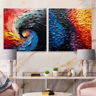Designart "Minimalism Rainbow Prismatic Dreams" Rainbow Gloss Wall ...