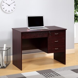 Student Desk and Work Desk with Three Locking Drawers on Metal Glides ...