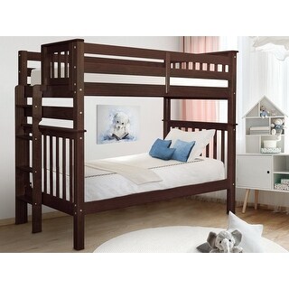 Taylor & Olive Trillium Tall Twin over Twin Bunk Bed, 2 Drawers - On ...