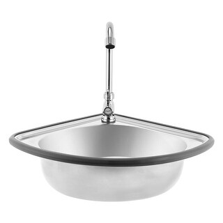 Stainless Steel Wall-Mounted Triangle Wash Basin - Bed Bath & Beyond ...