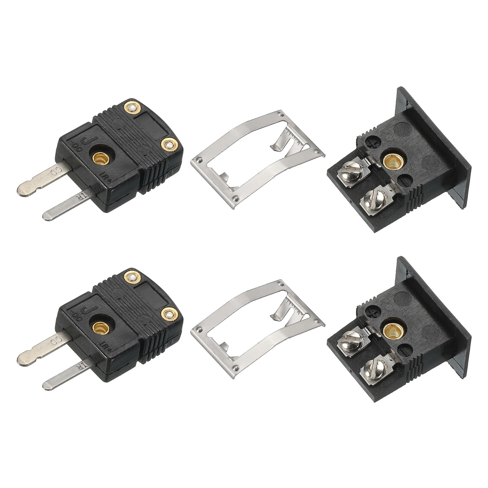 K Type Thermocouple Wire Connectors Male Plug with Panel Mount Mini ...