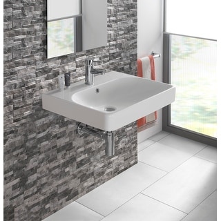 Bissonnet Smyle 60 Smyle 23-5/8" Vitreous China Wall Mounted Bathroom ...