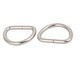 25mm Inner Width Metal Half Round Shaped Non Welded D Ring Silver Tone ...