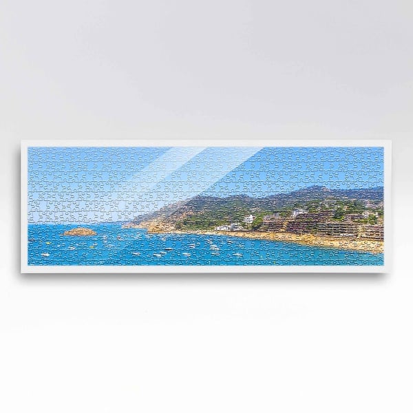 13x39 Puzzle Frame Kit with Glue Sheets | White Mid Century Picture ...