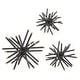 11, 8, 6 Inch Table Top Decorative Abstract Statuettes Set of 3, Black ...