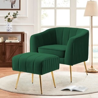 Velvet Shell Shaped Chair with Gold Tone Legs - Bed Bath & Beyond ...
