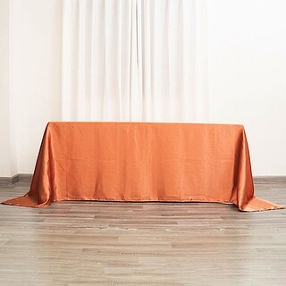 6 Pcs Rectangle Satin Tablecloths Banquet 90" x 132" Terracotta - Bed ...