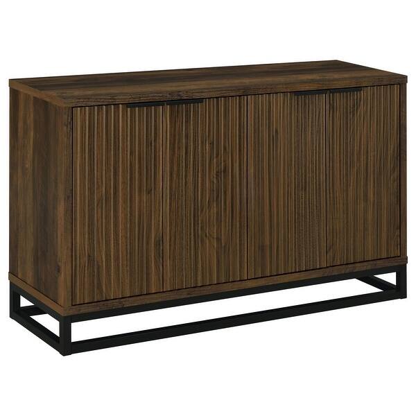 Ryatt 4-Door Engineered Wood Accent Cabinet Dark Pine - On Sale - Bed ...