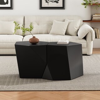 Roomfitters Modern MGO Side Tables with Faceted Sculptural Design ...