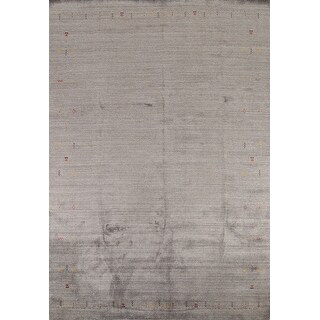 Tribal Gabbeh Indian Rug Hand-Knotted Wool Carpet - 9'1"x 11'6" - Bed ...