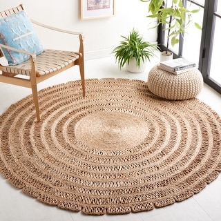 SAFAVIEH Natural Fiber Itsuko French Country Round Jute Rug - Bed Bath ...