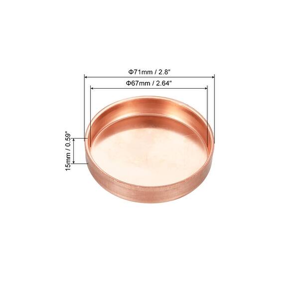 1pc Copper End Cap Pipe Fitting Sweat Plug Connection 67mm ID HVAC ...