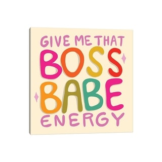 iCanvas "Boss Babe Energy" by Doodle By Meg Canvas Print - Bed Bath ...