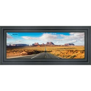 40x16 Contemporary Black Complete Wood Panoramic Frame with UV Acrylic ...