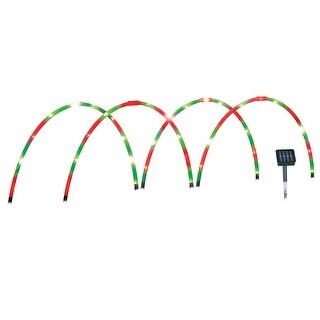 Solar Powered Holiday Arches Pathway Lights - Set of 4 - 45 x 0.5 x 0.5 ...
