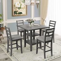 Dining table set of 4 square tables set of 4, rustic kitchen table with ...