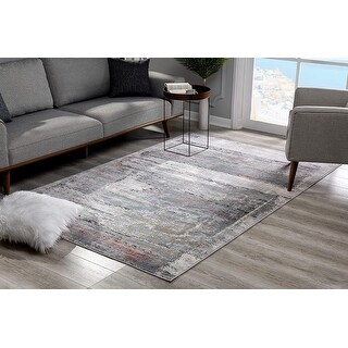 Gray Abstract Irregular Blocks Area Rug - Bed Bath & Beyond - 34465814