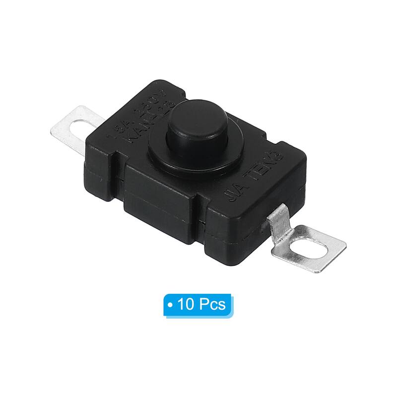 Latching Push Button Switch, 10 Pcs KAN-28 Flat Pin with Hole Switch ...