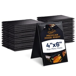 WeChef 30 Pack 4x6" Double-Sided Menu A-Frame Holder Table Tent ...