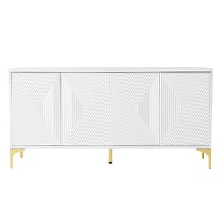 60-Inch Modern Luxury Sideboard with 4 Doors & Soft-Close Mechanism ...