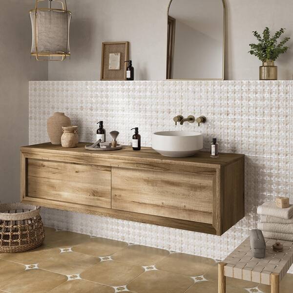 Merola Tile Tetuan Terra 17-3/8" x 17-3/8" Porcelain Floor and Wall ...