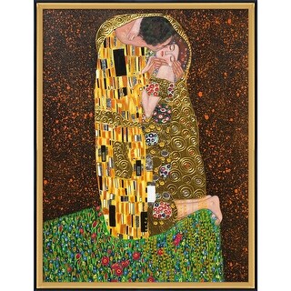 Gustav Klimt 'The Kiss' (Full View - Luxury Line) Hand Painted Oil ...
