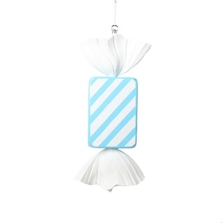Vickerman 18.5" Baby Blue Rectangle Striped Candy Ornament. - Bed Bath ...