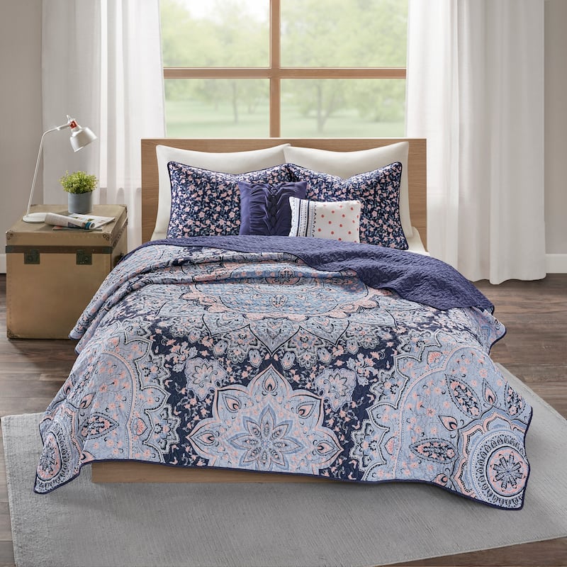 Skye Boho 5-piece Reversible Coverlet Set by Intelligent Design ...