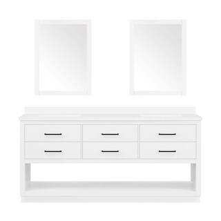 Ove Decors Rider 72 in. Double Sink Bathroom Vanity in White - Bed Bath ...
