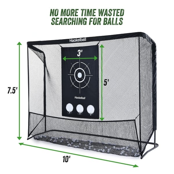 Haokelball Golf Net 10x7.5ft Golf Practice Net with Target Cloth Heavy ...